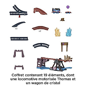 Thomas & Friends Motorized Toy Train Set Crystal Caves Adventure with Thomas, Tipping Bridge & 8 Ft of Track for Kids Ages 3+ Years