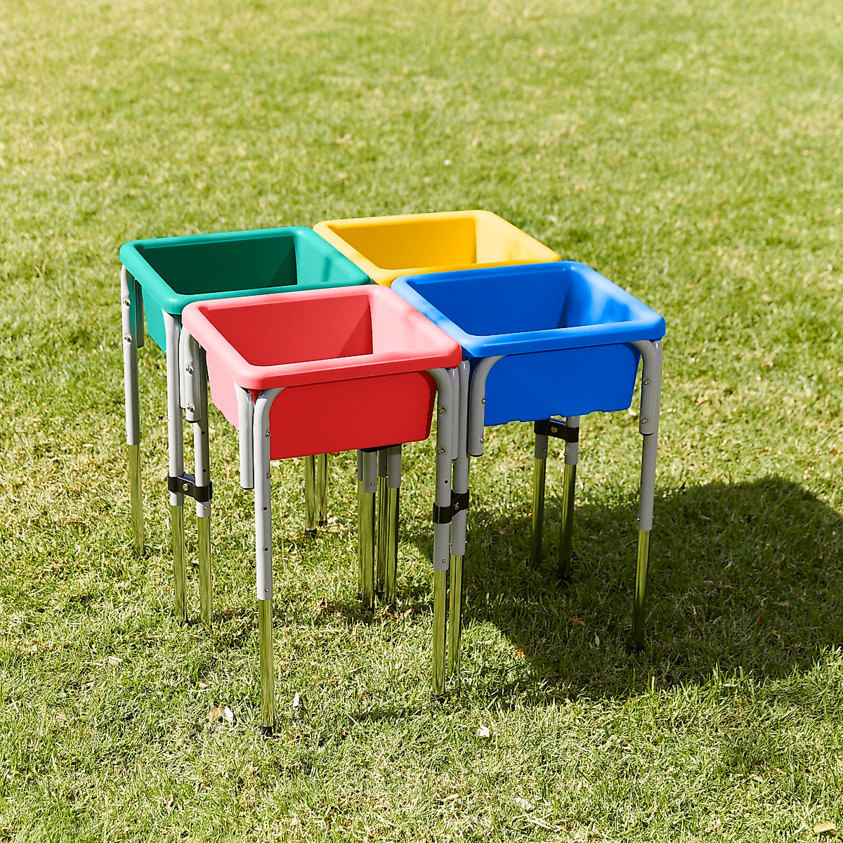 ECR4Kids Square Bin with Lid, Storage Containers, Yellow, 2-Pack