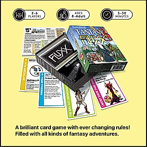 Looney Labs Fantasy Fluxx Card Game - Classic Quest Adventure with Ever-Changing Rules