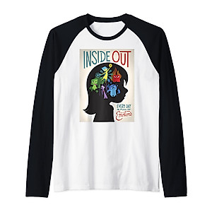 Disney Pixar Inside Out Silhouette Movie Poster Raglan Baseball Tee