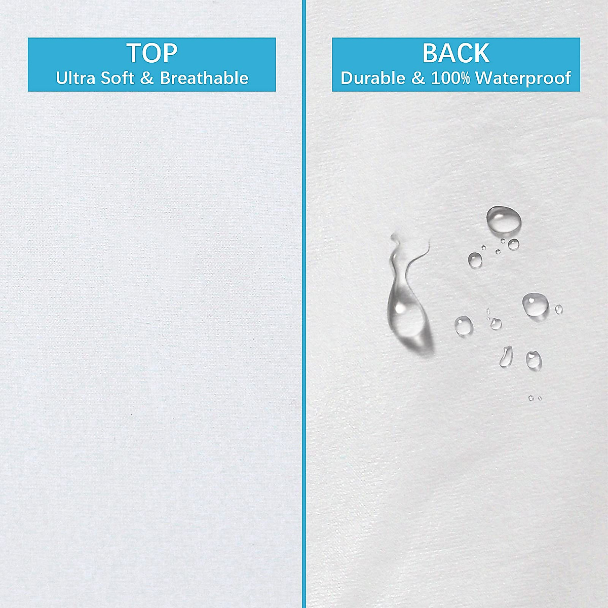 Toddler Pillowcase 4 Pack Waterproof Pillow Protector Zippered Pillow Cover Fit for Toddler Pillow 13"x18" & 14"x19", White Pillow Cases Toddler Pillowcase Encasement Covers Machine Washable