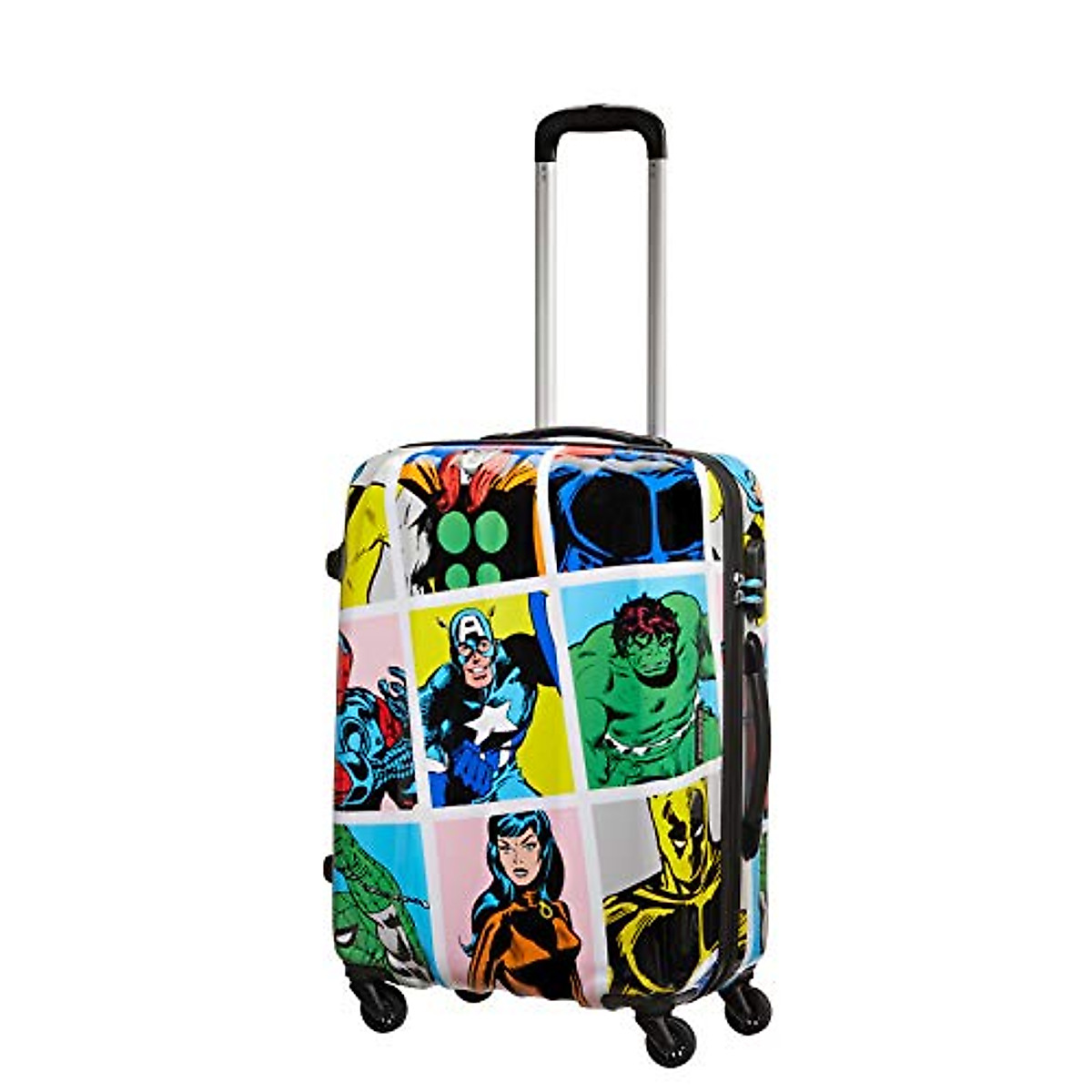 AMERICAN TOURISTER Unisex Adults’ Luggage Suitcase, Multicolored (Marvel Pop Art), M (65 cm-62.5 L)