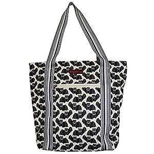 Bungalow 360 Vegan Striped Tote Bag (Bat)