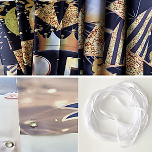 Happy 21th Birthday Backdrop Banner Black Gold 21th Sign Poster 21 Birthday Party Supplies for Anniversary Photo Booth Photography Background Birthday Party Decorations, 72.8 x 43.3 Inch