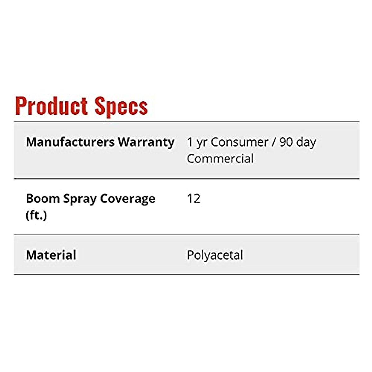 Fimco 7771885 (OEM# 5275122) Wet Boom Polyacetal Left/Right End Nozzle Assembly, 13' Coverage, 1/2" Hose Inlet, Built-In Shut-Off Valves, Built-In Swivel, 3-5/8" x 6-5/8"