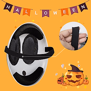 camzezy Shy Guy Mask for Halloween Cosplay Costume Full Face White Mask Game Cosplay Costume Props Accessories for Halloween