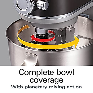 Hamilton Beach Professional All-Metal Stand Mixer with Specialty Attachment Hub, 5 Quart Bowl, 12 Speeds, Includes Flat Beater, Dough Hook, Whisk (63240)