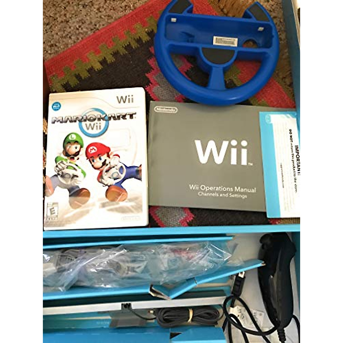 Wii Console with Mario Kart Wii Bundle - Black
