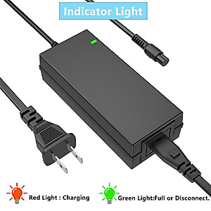 Jucuwe 42V 2A Power Adapter Powerfast 3-Prong Connector for 36V Sports Mod,and Pocket Mod 10S Lithium Battery,Charger Replacement for Electric Scooter