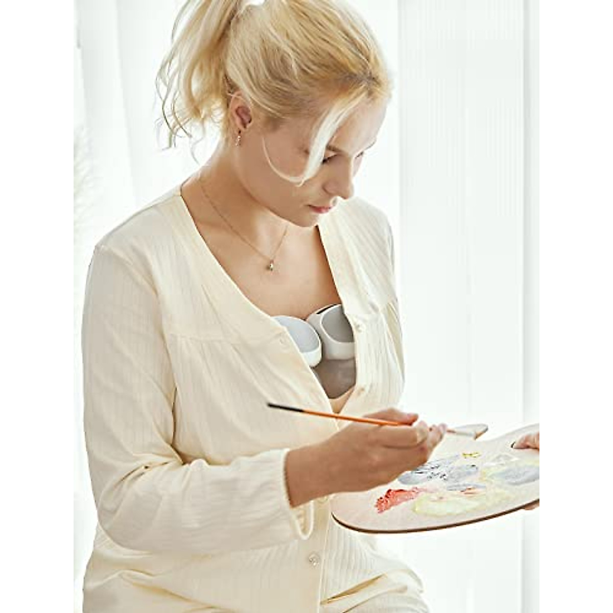 DOOOB Wearable Breast Pump, S10 Pro Electric Breast Pump,Portable Electric Breast Pumps for Breastfeeding with 2 Modes,9 Levels,LCD Display,Memory Function Rechargeable,24mm Flange, 2 Pack