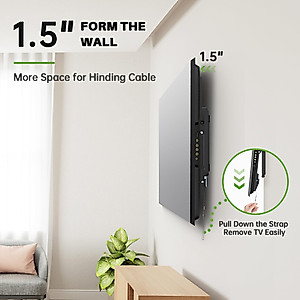 USX MOUNT TV Wall Mount Tilting Brackets for Most 37"-90" Flat Curved Screen TVs, Wall Mount TV Bracket with Max VESA 600x400mm, Weight Capacity 132lbs, Low Profile Space Saving for 16", 24" Stud