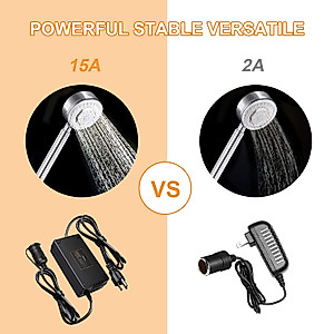 AstroAI AC to DC Converter, 15A/180W/8.25FT/110V to 12V Converter, Car Cigarette Lighter Socket AC/DC Power Supply Adapter Transformer for Inflator, Car Refrigerator, and Other Car Devices