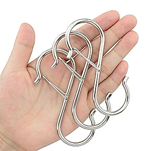 Anti-Falling S Hook ITROLLE 10PCS 3.5 Inch Heavy Duty Metal Safety Buckle Design S Shaped Hooks for Hanging Plants, Lights, Pot, Pans, Cups Anti Drop S Hook Hangers