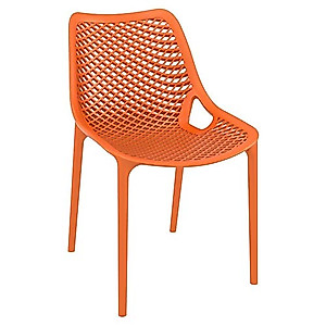 Compamia Air Outdoor Patio Dining Chair in Orange (Set of 2)