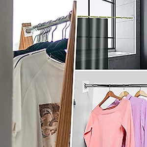 Transparent Adhesive Shower Curtain Rod Holder, Invisible Wall Mount Holder for Curtain Rod, Bathroom Curtain Rod Tension Bracket No Drilling Shower Rod Holders for Wall