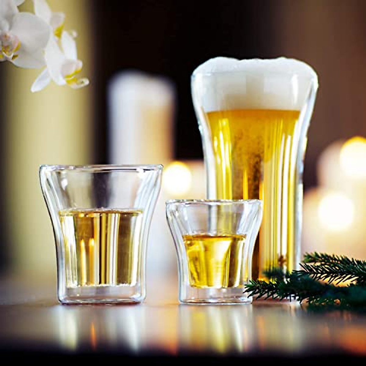 Bodum Assam Double Wall Glass, Set of 2, 0.4 l, 13.5 oz., Clear