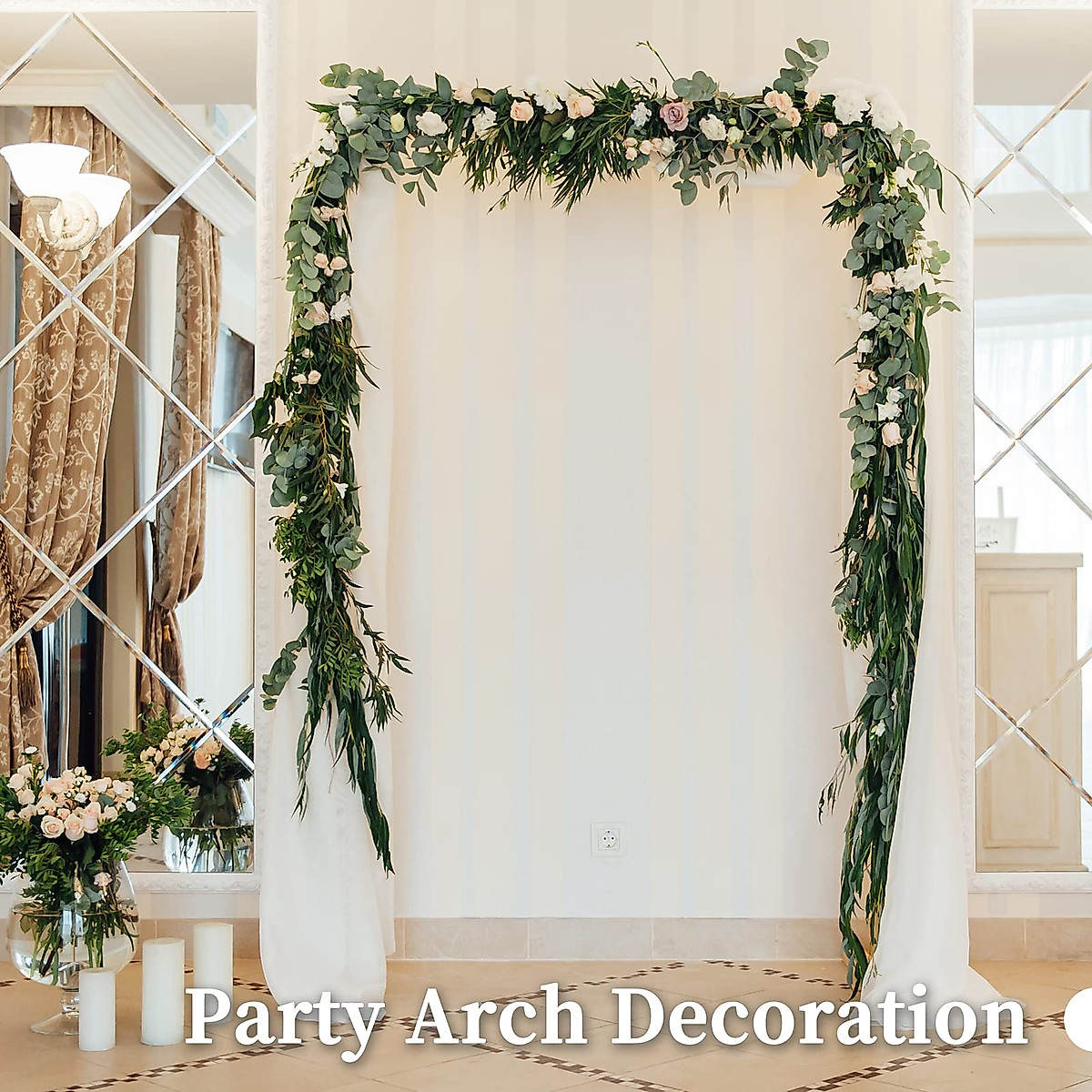 Pllieay 6.5 Feet Tall Balloon Arch Stand with Base, 2 Set 78.7 Inch Balloon Column Stand Kit with Base and Balloon Glue Point, Balloon Tower for Wedding, Birthday and Party Decoration