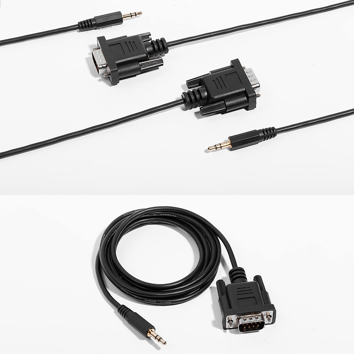 LIANSHU DB9 Male to DC3.5mm Male Serial RS232 Cable 6feet DB9 Male to 3.5mm Serial Cable L= 6FT Black