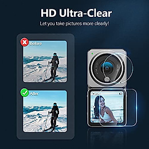 【6 Pcs】STARTRC Osmo Action 2 Screen Protector for DJI Action 2 Accessories,Tempered Glass Screen Cover Protector + Lens Protector for DJI Action 2 Dual-Screen