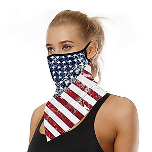 Unisex Bandana Face Mask with Ear Loops Balaclava Neck Gaiter UV Sun Mask Headwear Motorcycle Face Mask Riding Fishing (ME-012E)