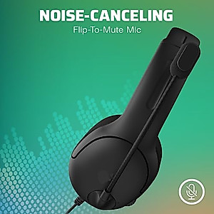 PDP Gaming AIRLITE Xbox Headset with Noise-Cancelling Microphone, Licensed Microsoft Series X|S, Xbox One Accessories, PC/Windows 10/11, Lightweight Wired Power Stereo headphones - Black