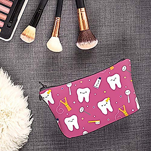 MRSP Cosmetic Bag Makeup bags for women,Small makeup pouch Travel bags for toiletries waterproof (Teeth)