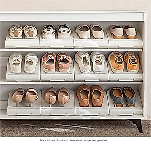 Gyinsoo Double Enlarged Shoe Rack, Double Layer Shoe Storage Rack Adjustable Shoe Slots Organizer Organizer for Closets Space Saver Shoe Rack Holder Organizer (Grey(2PCS))