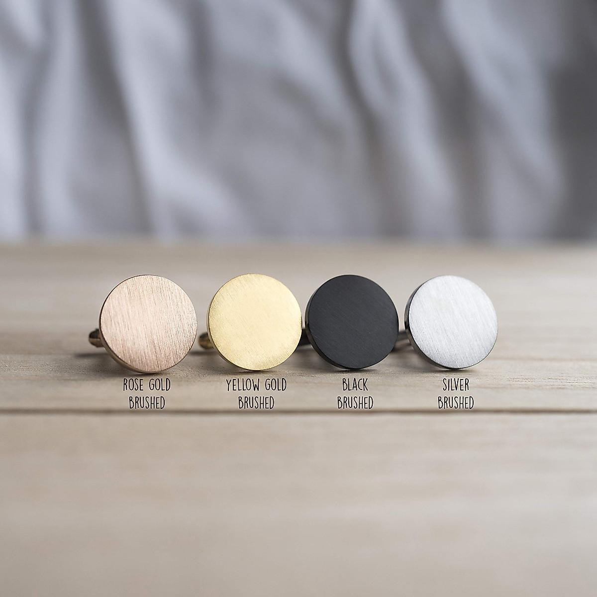 Mini Wim Custom Engraved Stainless Wedding Cuff Links, Free Engraving, Personalized Cufflinks for Groom, Jewelry Gift for Men, Father of the Bride Gift from Bride