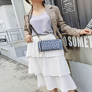 Mia K Collection Crossbody Wallet Handbag for Women, Multi Pockets Wristlet Bag PU Leather Clutch Purse Red