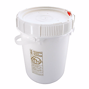 Bucket Kit, One Pre-threaded White 5-gallon Bucket with a Ratcheting Screw-on Lid (Not Gamma).