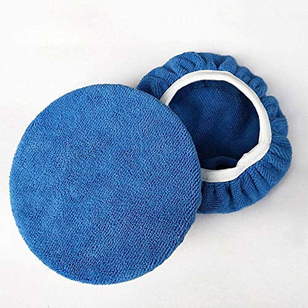 ZYTC Car Polishing Waxing Sleeve Polisher Pad Bonnet Microfiber Pad Soft Pack of 5 (Dark Blue, 9"-10")