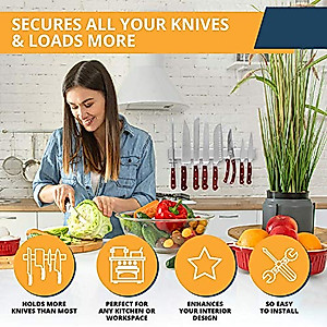 Magnetic Knife Holder For Wall - 16 Inch Powerful Stainless Steel Kitchen Knife Magnetic Strip - Use as Magnetic Knife Holder, Knife Organizer, Knife Rack, Knife Bar and Tool Holder by Greatful Home