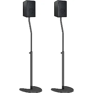 Mounting Dream Height Adjustable Speaker Stands Mounts, One Pair Floor Stands, Heavy Duty Base Extendable Tube, 11 LBS Capacity Per Stand, MAX 40" Height Adjustment MD5401 (Speakers Not Included)