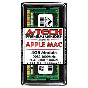 A-Tech 4GB RAM for Apple MacBook Pro (Mid 2012), iMac (Late 2012, Early/Late 2013, Late 2014, Mid 2015), Mac Mini (Late 2012) | DDR3 1600MHz PC3-12800 SODIMM 204-Pin Memory Upgrade