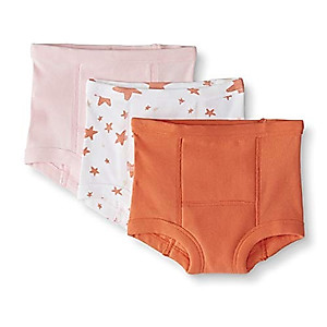 Moon and Back by Hanna Andersson Toddler Boys' Training Underwear, Pack of 3, Pink, 2-3T