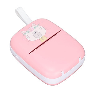 Pocket Mini Printer, BT 4.0 200DPI Resolution Thermal Printing Portable Photo Printer for Printing Photos, Labels, Information, Lists, Records, Wrong Questions, Web Page