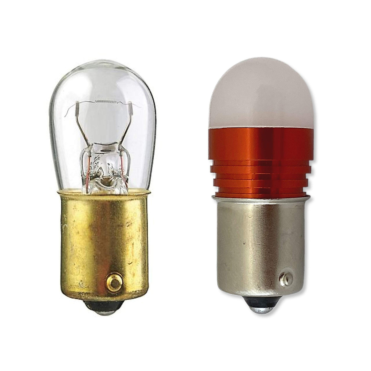 #1308#1309 28VDC Miniature Bulb LED Replacement | Base: SC Bayonet Ba15S | Lamp Shape: B6 | Voltage: 28VDC (Bright White)