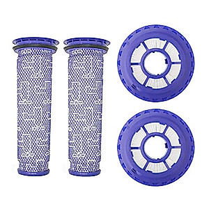Lemige 2 Pack Post Filters & 2 Pack Pre Filters Replacement for Dyson DC41 DC65 DC66 UP13 UP20 Animal, Multi Floor and Ball Vacuums, Compare to Part #920769-01&920640-01