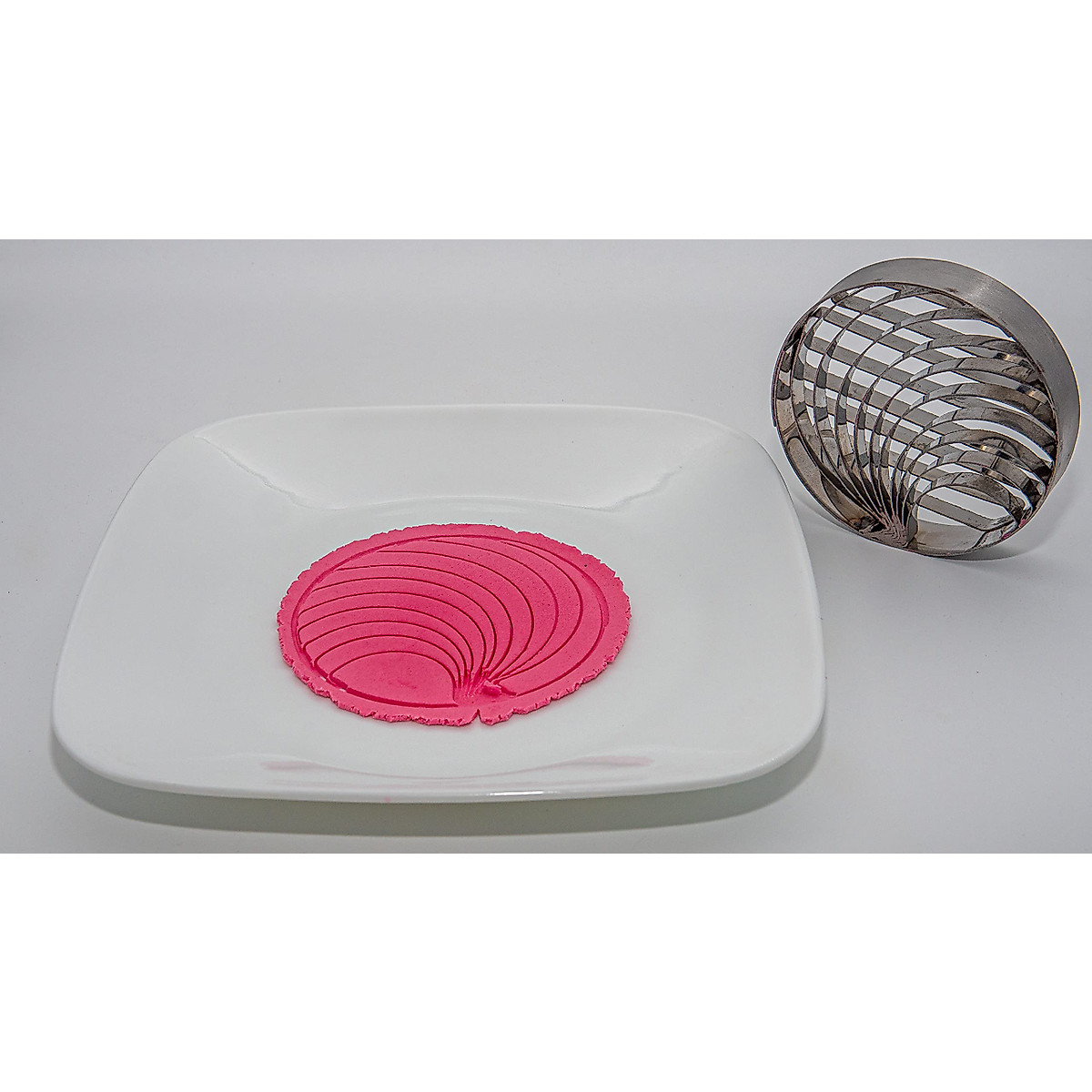 Concha Cutter Mexican Bread Tool Cortador de Conchas para Pan, 4 Inches Diameter 0.9 Inches Height Two Sided Stainless Steel (4 Inches)