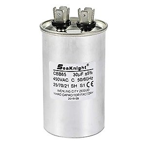 30 MFD uF Motor Run Capacitor Well Pump Run Capacitor CBB65 Single Round Capacitor