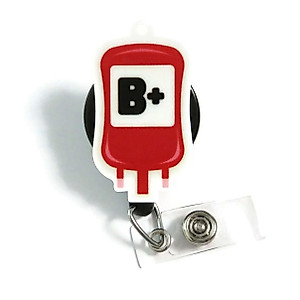 Be Positive Phlebotomist ID Holder - Transfusion Nurse Badge Reel - Cute Nursing Badge Clip - Be Positive Hematology Phlebotomy Badge Holder - Cute Nurse Gift