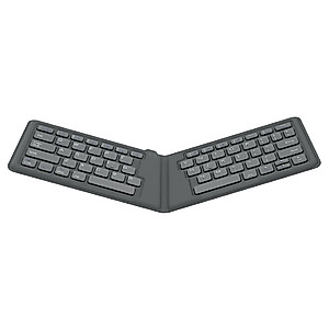 MoKo Foldable Bluetooth Keyboard, Ultra-Slim Portable Wireless Keyboard Rechargable Fit iPad iPhone, Folding Bluetooth Keyboard Compatible with iOS Android Windows Tablet Smartphone Laptop, Gray