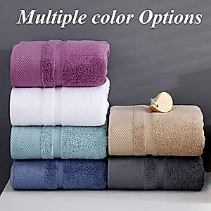 LayYun Bathroom Hand Towels, Set of 2, Ultra Soft and Highly Absorbent Face Towel, Durable Hand Towel for Everyday Use, Home, Camping, Gym (Grey, 14 x 30 Inch )