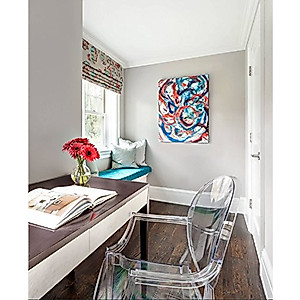 2xhome - Set of 4 Modern Designer Louis Ghost Armchairs with Polycarbonate Crystal Clear Transparent Plastic Dining Chairs