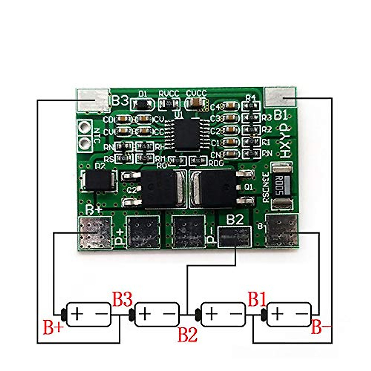 4S 8A 12.8V 18650 32650 LiFePO4 Life Battery Charger BMS Protection PCB Board