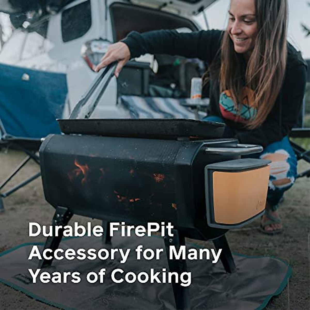 BioLite, Cast Iron Outdoor Griddle for FirePit, Pre-Seasoned, Durable and Non-Stick