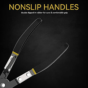 Renekton Hose Clamp Plier Swivel Flat Band for Removal and Installation of Flat-Band or Ring-Type Hose Clamps