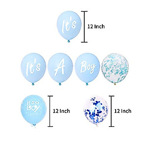 Baby Shower Decorations for Boy, It's A Boy Baby Shower Decorations Set, Mom To Be Sash, Baby Boy Foil Balloons, Its A Boy Banner, Large Baby Bottle Balloon, It's A Boy Balloons,Blue Foil Curtains for Baby shower