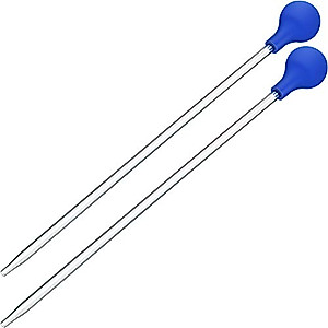 Boao 2 Pieces Long Pipette for Fish Tank Coral Food Feeder Long Syringe Reef Coral Food Spot Feeder Tube for Reef Aquatic Plant Spider Snake Lizard