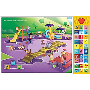 PAW Patrol Chase, Skye, Marshall, and More! First Words 30-Button Sound Book Great for Early Learning PI Kids